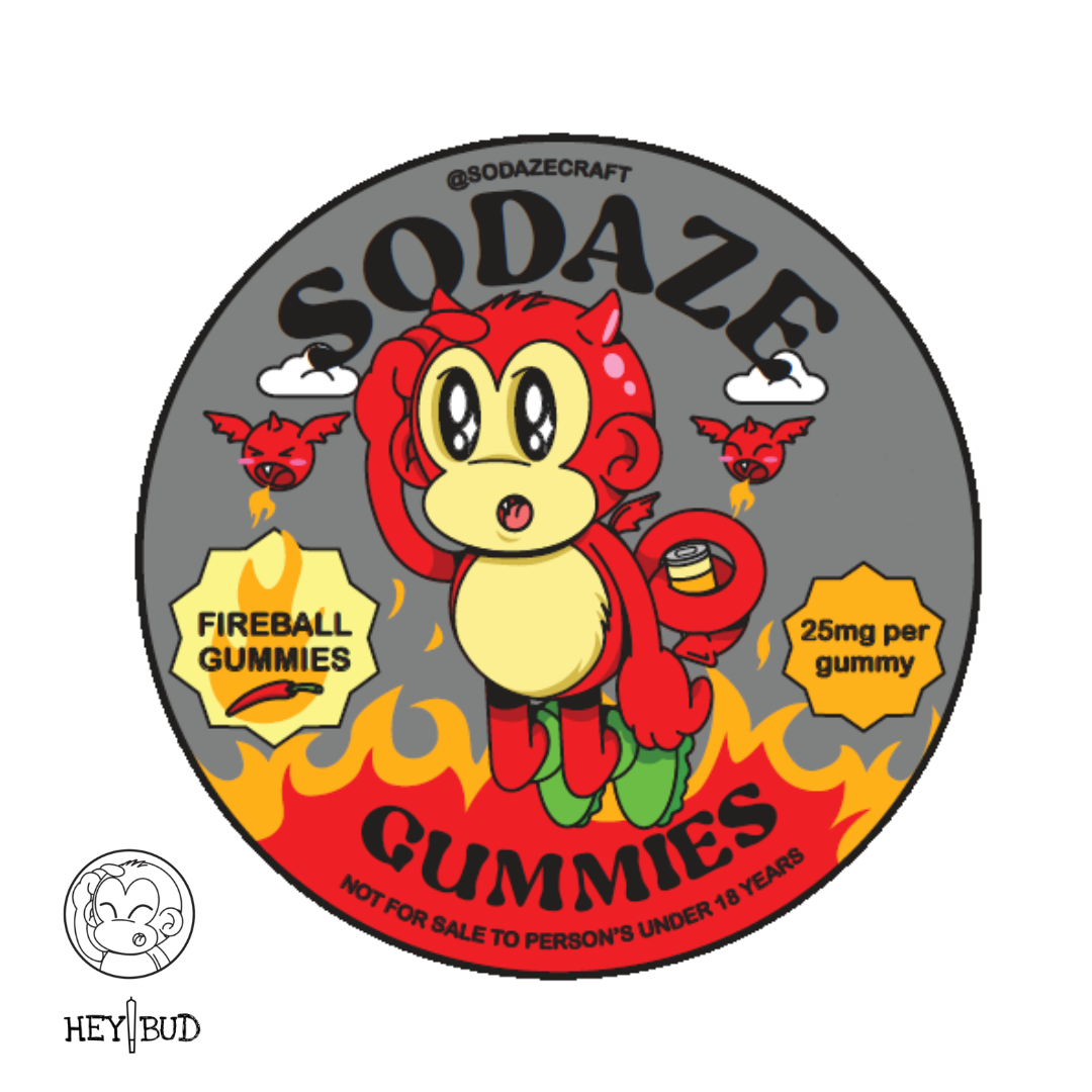 Sodaze Fireball Gummies- 100mg – Hey Bud SA